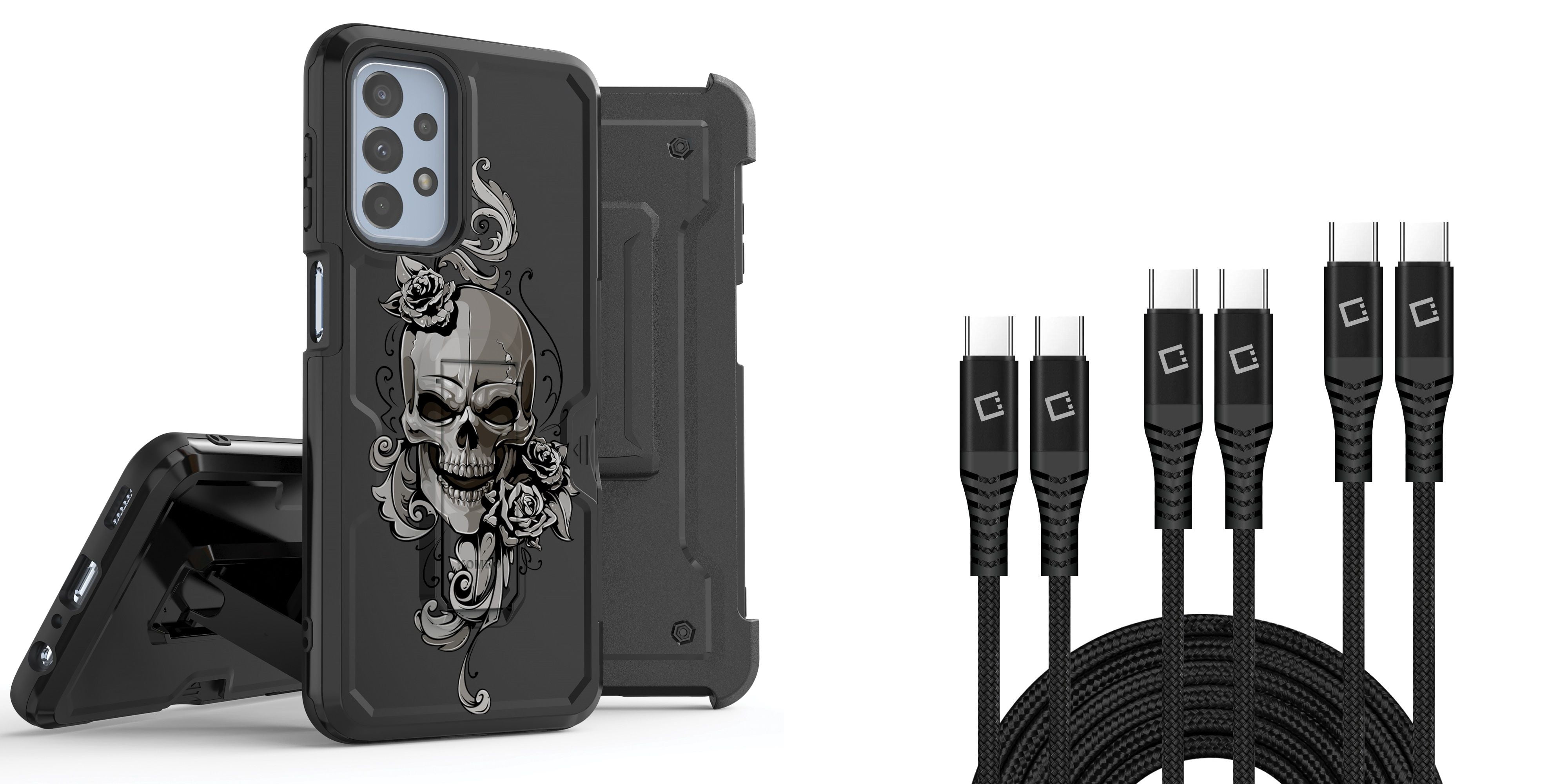 Accessories Bundle Pack for Samsung Galaxy A02s Case - Heavy Duty ...
