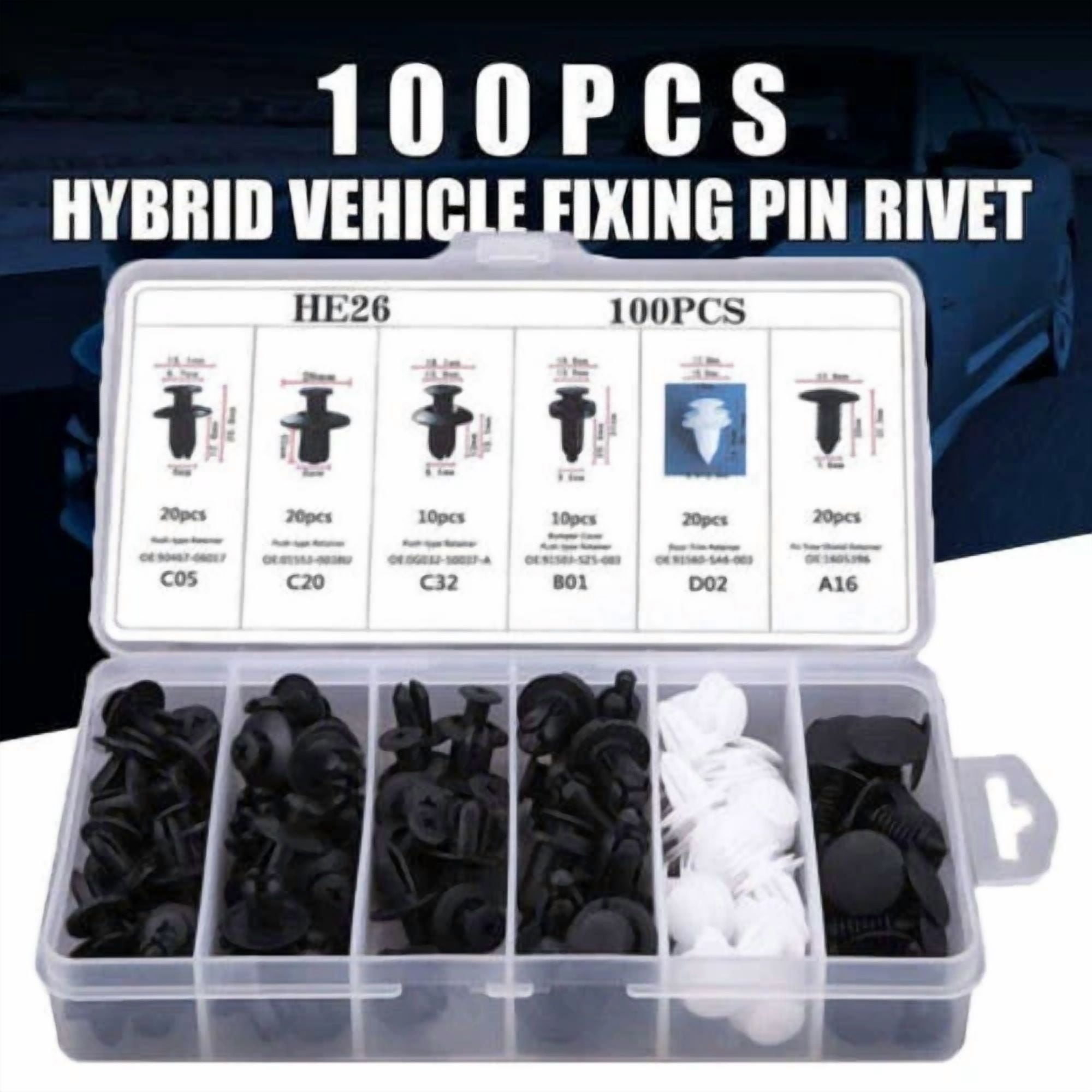 Accessories Clip Trim Car Push Pin Rivet Bumper Door Panel Retainer ...