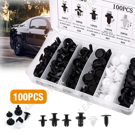 Accessories Clip Trim Car Push Pin Rivet Bumper Door Panel Retainer ...