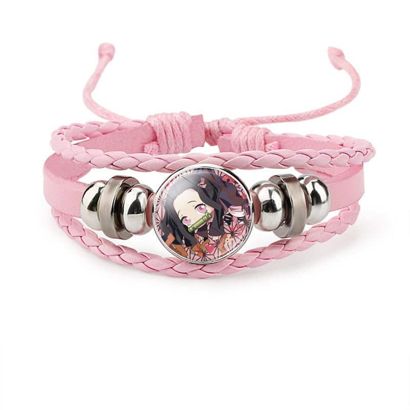 Accessories Demon Slayer Men and Women Handmade Leather Bracelets ...