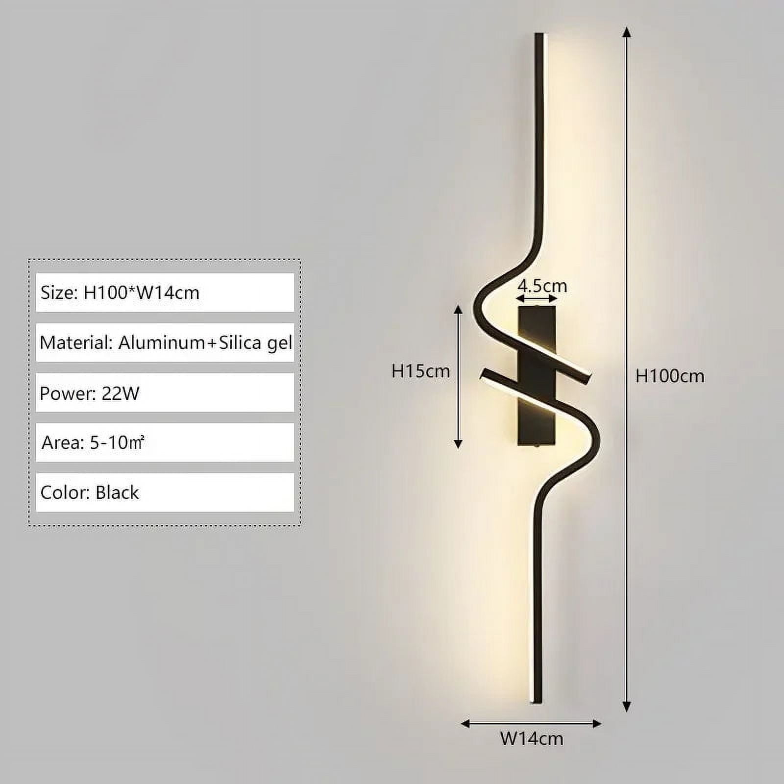 Modern Led Wall Lamps Long Strip Up And Down Led Wall Lights Bedroom ...