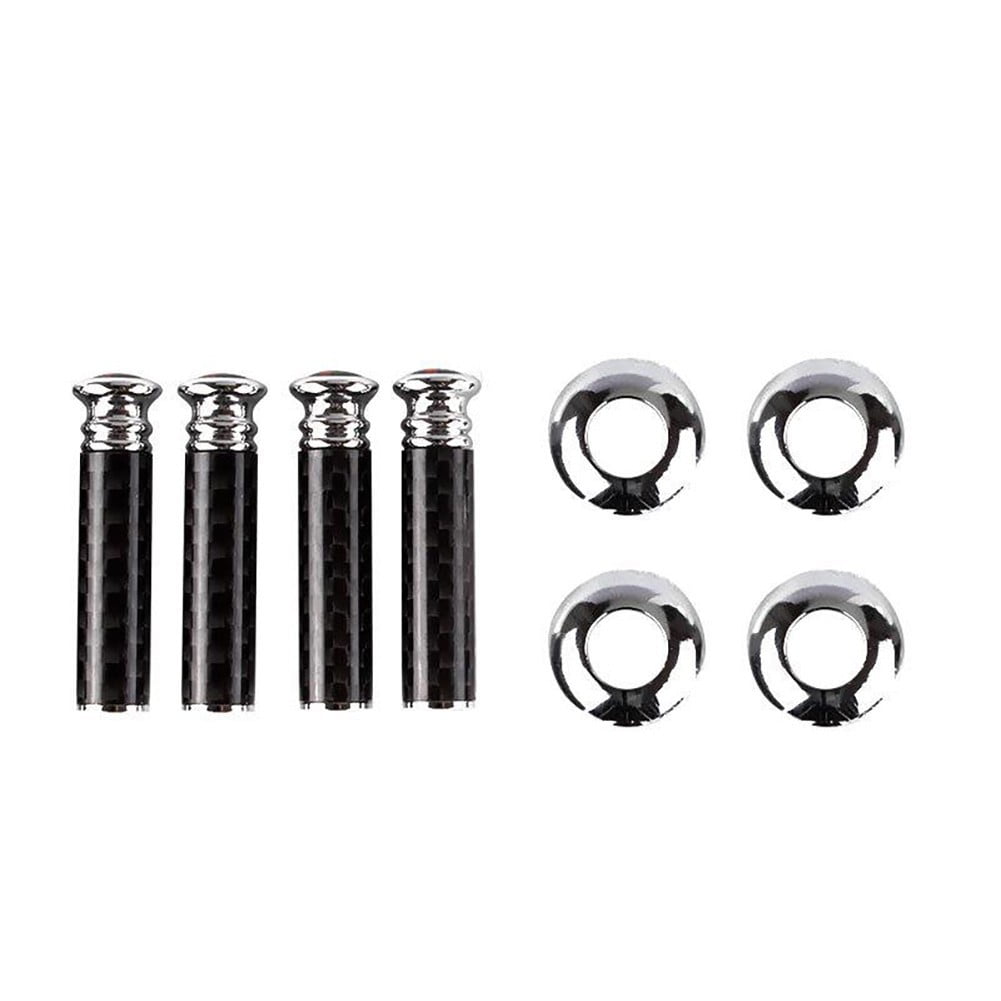 Accessories Door Lock Pins Black Punisher Car Carbon Fiber Knob Covers ...