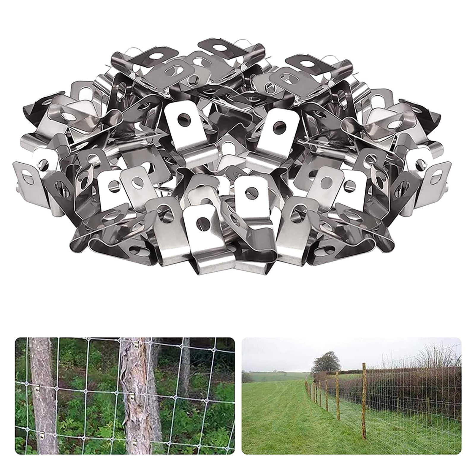 Accessories Fence Wire Clips 100/200pcs Fence Wire Clamps For Mounting ...