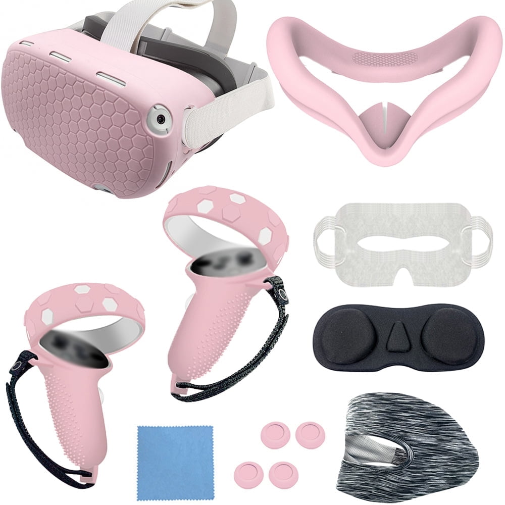 Accessories For Oculus Quest 2, [2023 Upgraded] VR Silicone face Cover ...