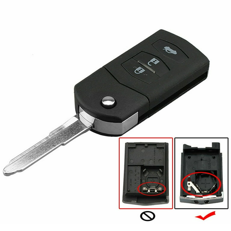 Accessories Key Shell CR1620 Battery Flip Fob For Mazda Key Shell MX5 RX8 Walmart