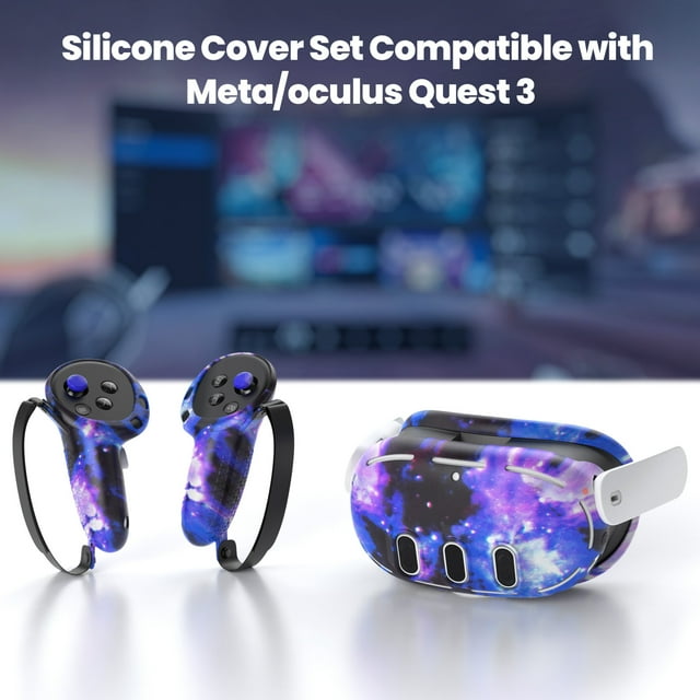 JMIANeodark Silicone Face Cover Set Starry Purple for Meta Quest 3 with ...