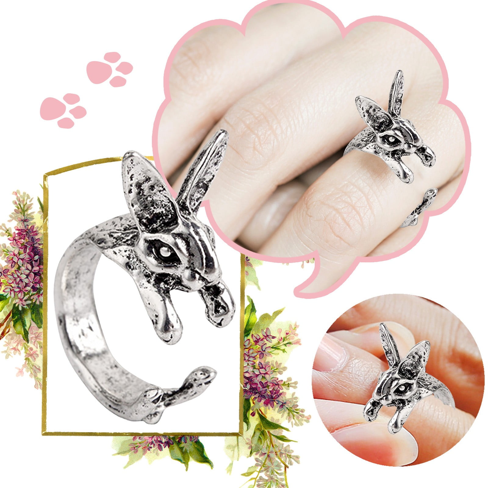 Accessories Must-Have！ under to $5，Niahfd Bunny Rings Animal ...