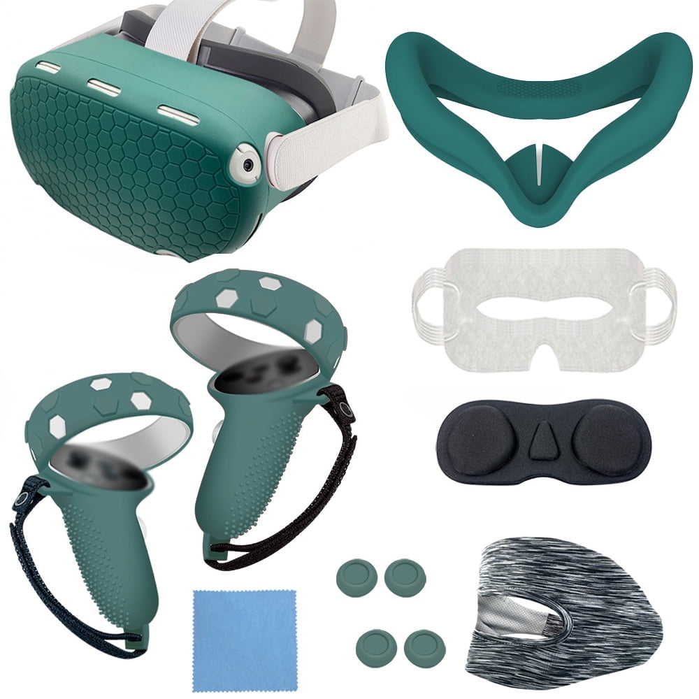 Accessories For Oculus Quest 2, [2023 Upgraded] VR Silicone face Cover ...
