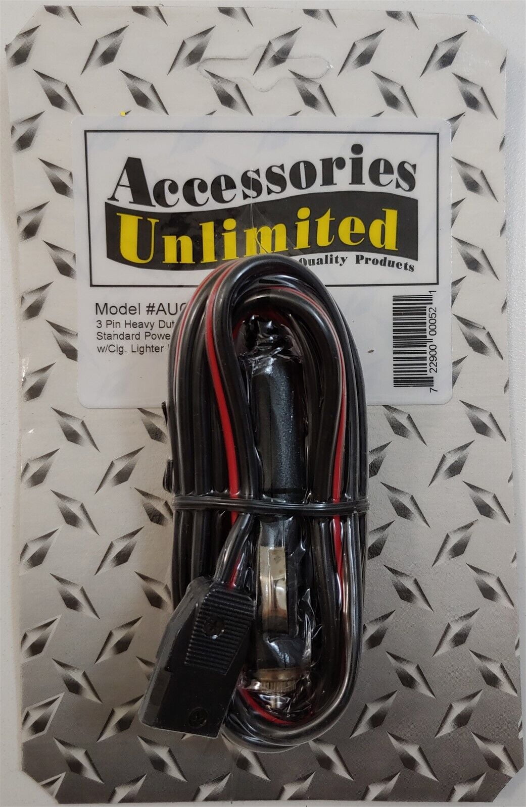 Accessories Unlimited 3-Pin CB/HAM Radio Power Cord w/ Lighter Plug ...