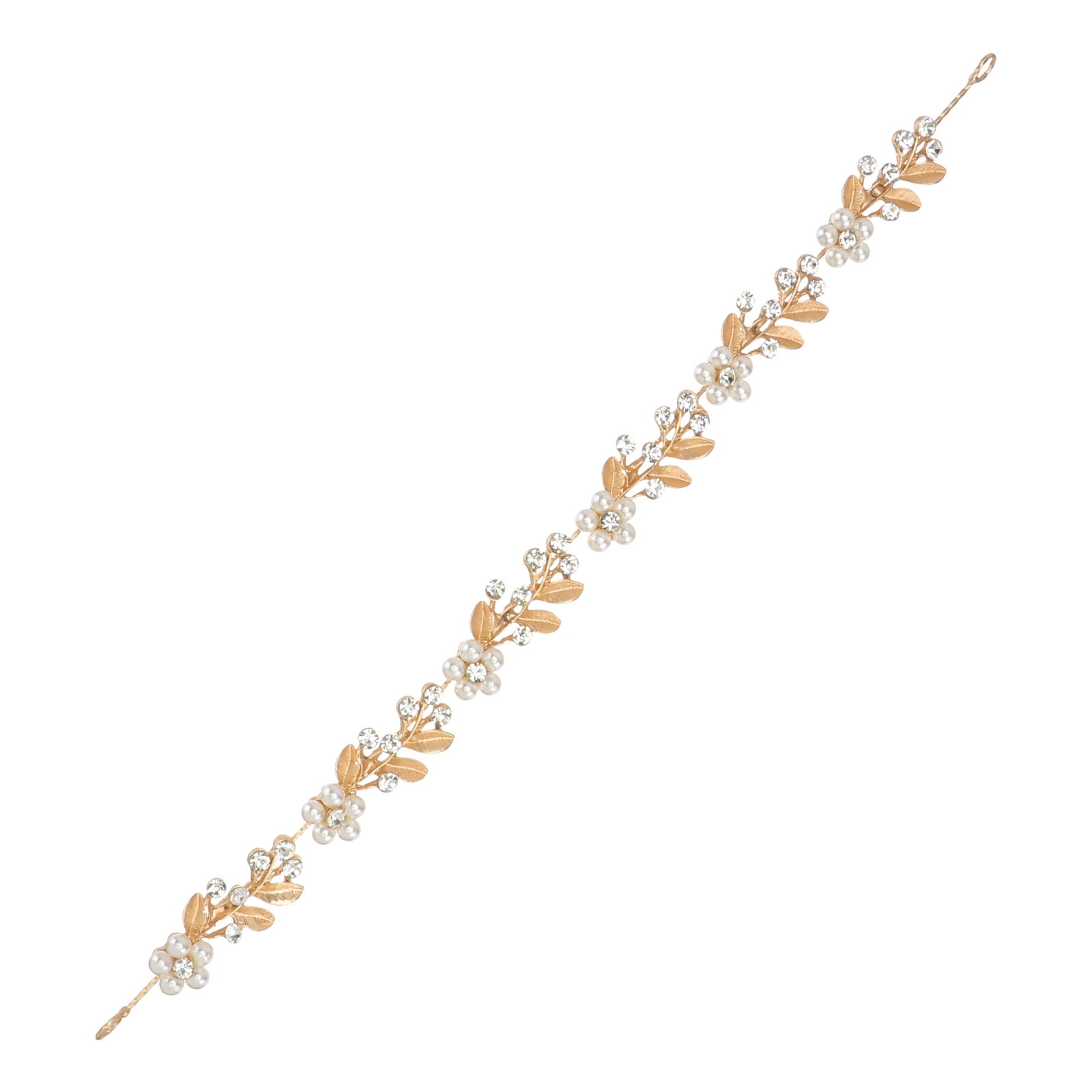 Accessories Wedding Prom Head Band Pearl Headband Bride Golden ...