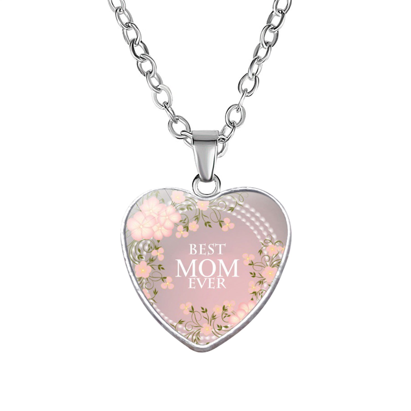 Accessories With MOM Engraved Pendant Mother Heart Necklace Love Gift ...