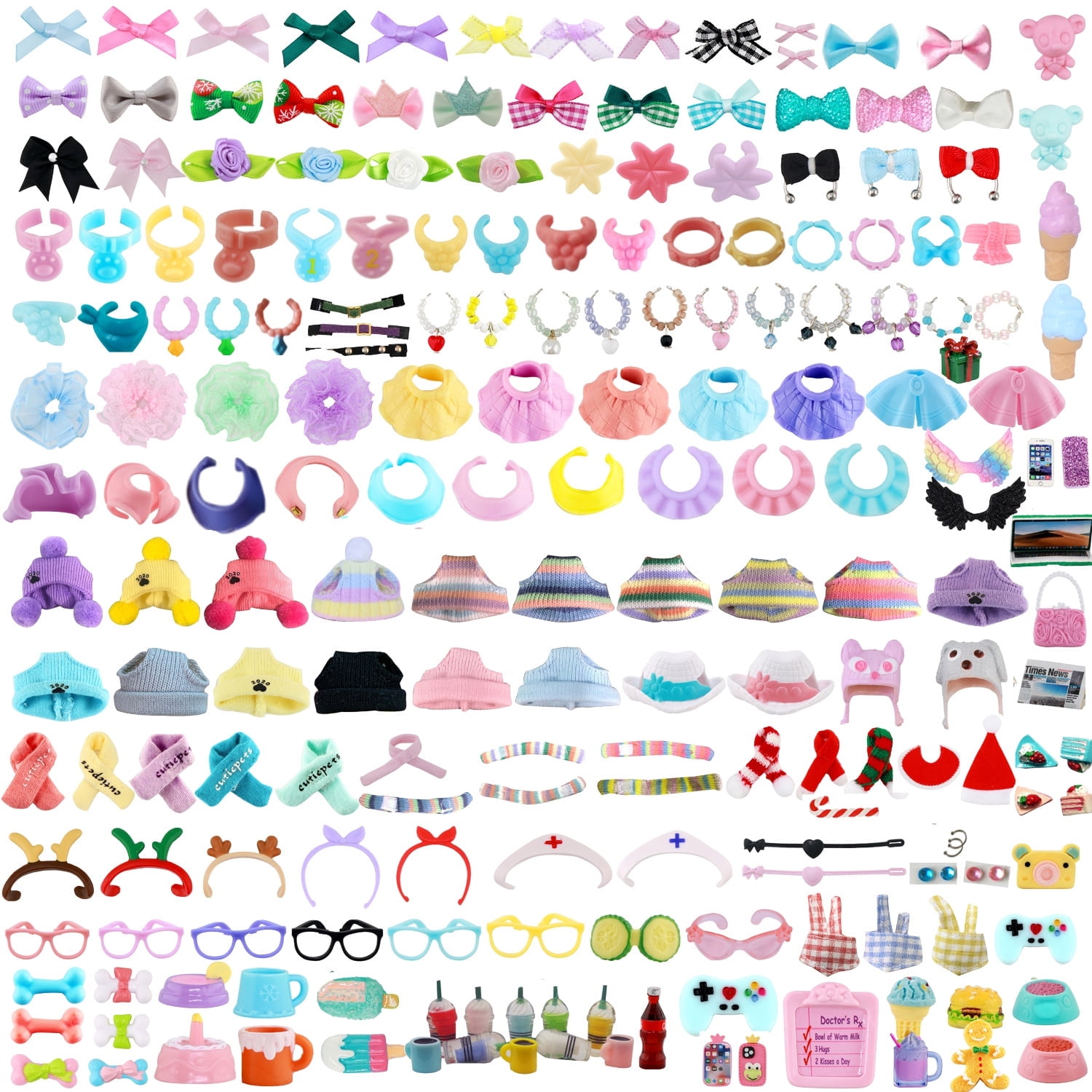 Accessories compatible with LPS, Random 25 PC Miniature Bow Dress Skirt ...
