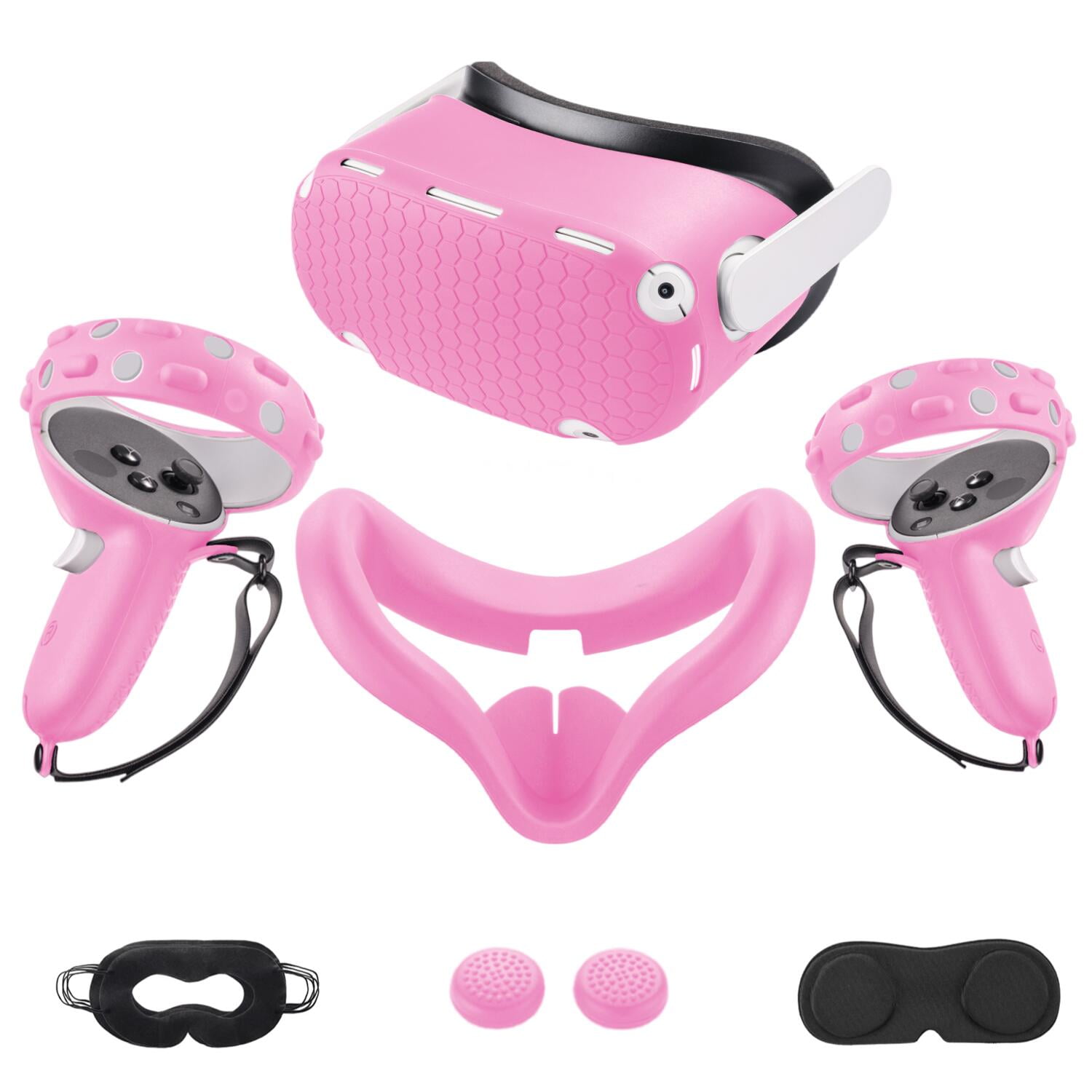 Accessories for Oculus Quest 2, JMIANeodark Pink Silicone Face Cover ...