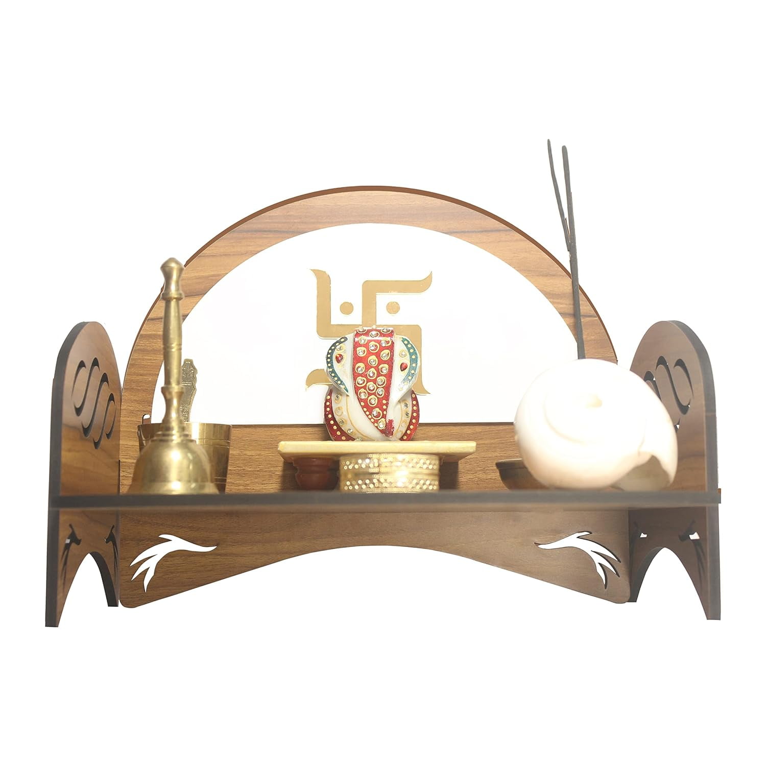 Accessorize Kingdom Beautiful Wooden Pooja Stand for Home/ Mandir for ...