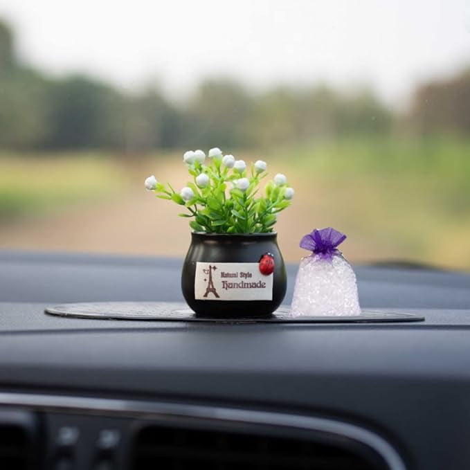 Accessorize Kingdom Car Dashboard Accessories Adorable Flower Pot with ...