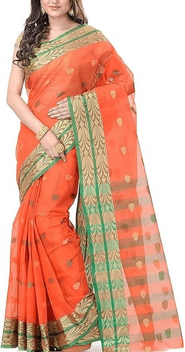 Accessorize Kingdom Women`s Bengal Tant Pure Handloom Cotton Saree ...