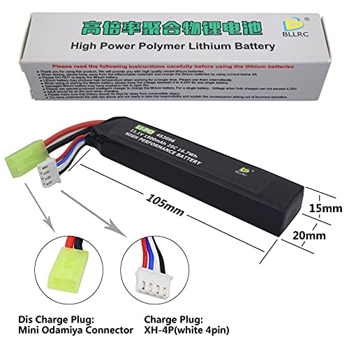 Accessory 2PCS 3S 11.1V 1500mAh 452096 Lithium Battery for Airsoft G36C ...