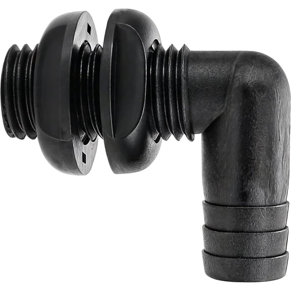 Accessory 90 Degree Thru Hull Connector Fitting 3/4 inch Boat Plumbing ...