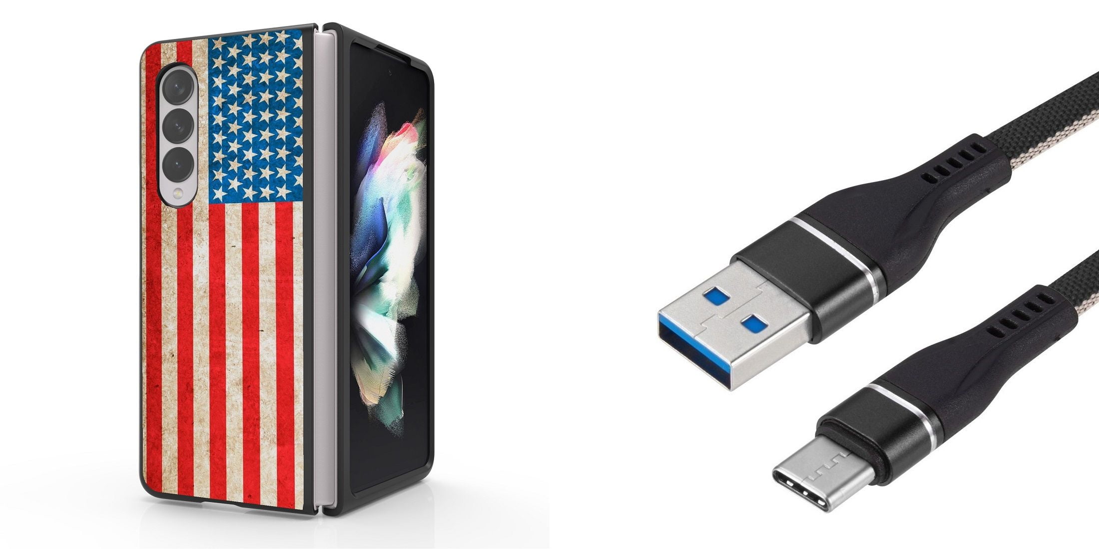 Accessory Bundle for Galaxy Z Fold 4: Slim Snap-On Case (Vintage ...