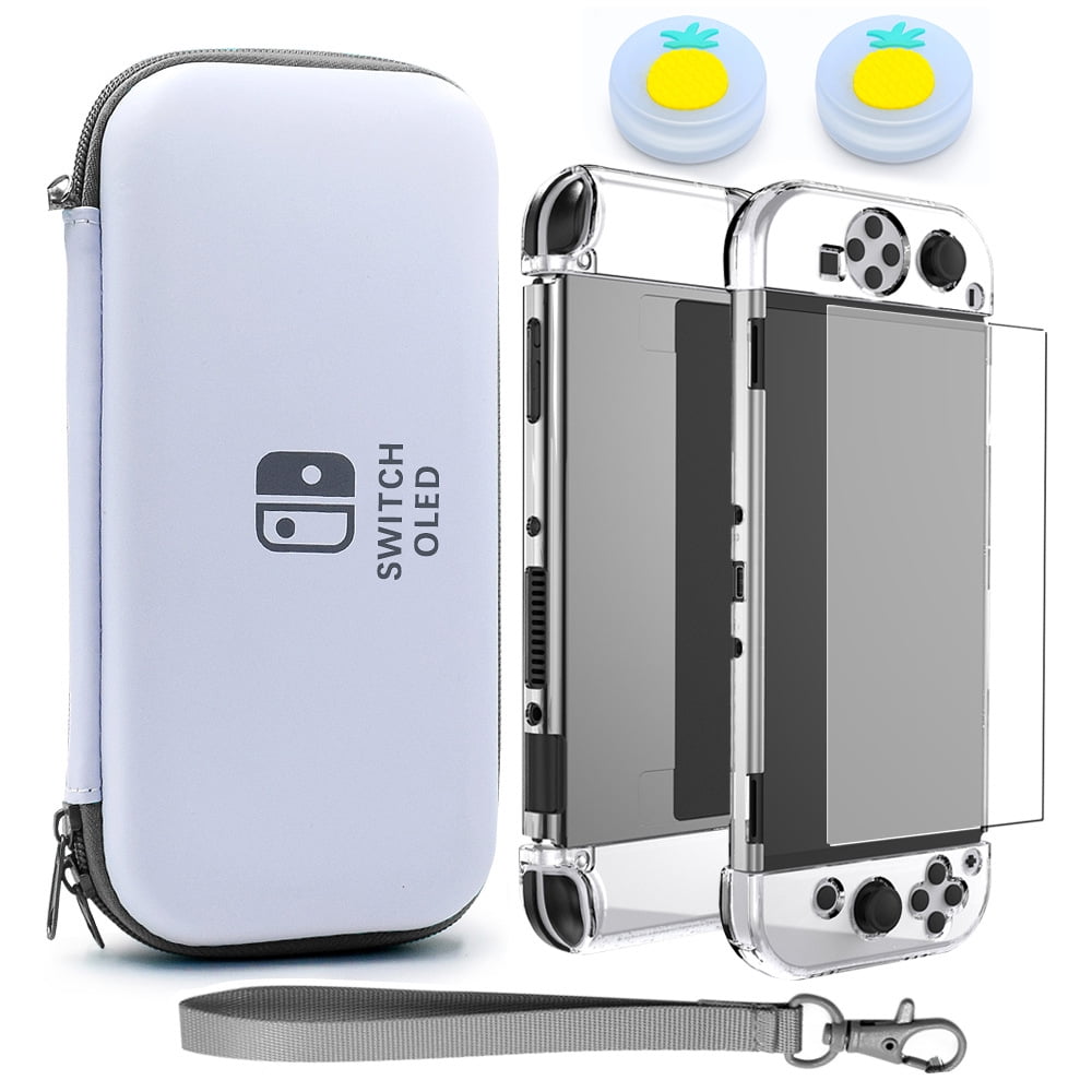 Accessory Bundle for Nintendo Switch OLED: Carrying Case, Crystal Clear ...