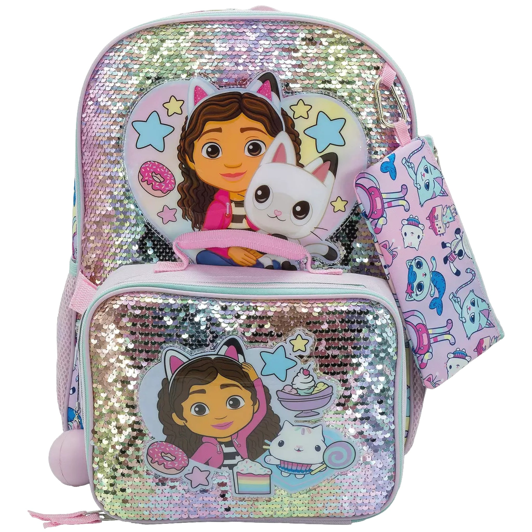Accessory Innovations Gabby's Dollhouse Sequin Backpack & Lunch Box 5 ...