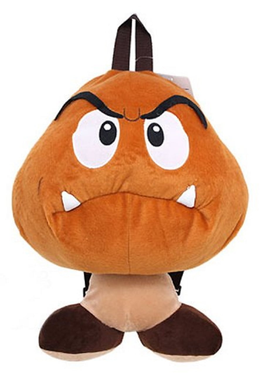Super Mario Goomba Plush Backpack Bag by Accessory Innovations [Video ...