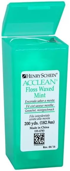 Acclean Dental Floss, Shred Resistant Nylon, Waxed, 200 Yards of Dental ...