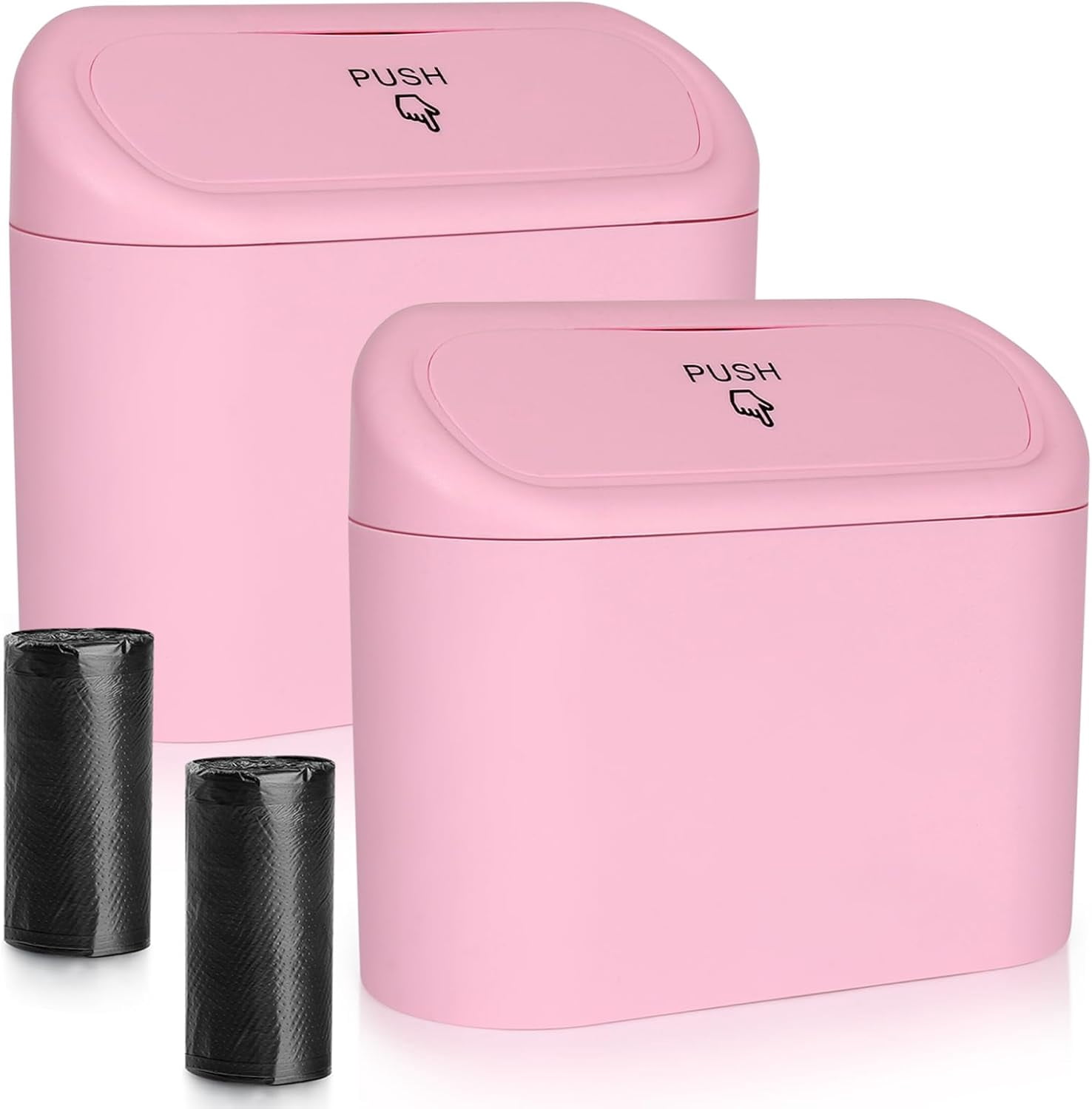 Accmor Car Trash Can with Lid, Mini Auto Dustbin Garbage Organizer with ...