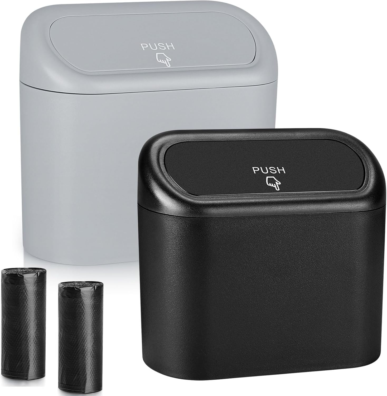 Accmor Car Trash Can with Lid, Mini Auto Dustbin Garbage Organizer with ...