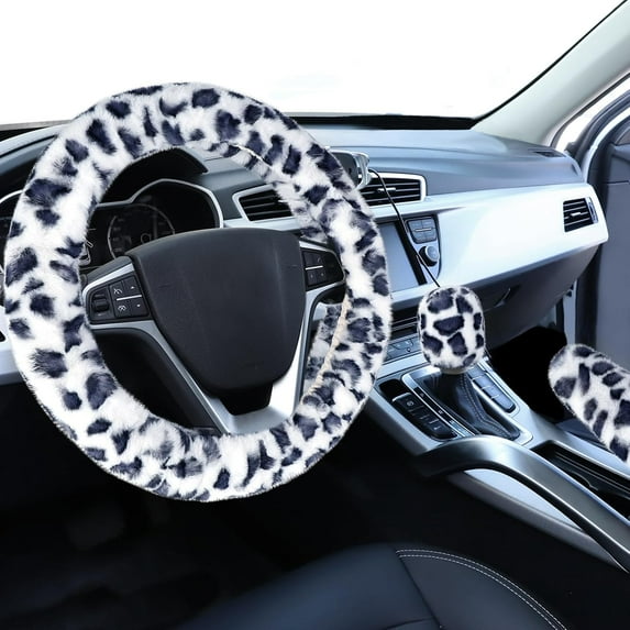 Accmor Fuzzy Steering Wheel Cover, Universal Fit Fur Car Wheel Cover ...