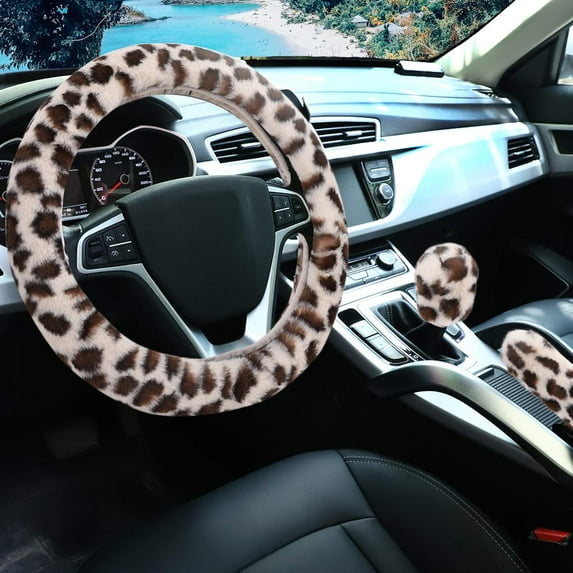 Accmor Fuzzy Steering Wheel Cover, Universal Fit Fur Car Wheel Cover ...