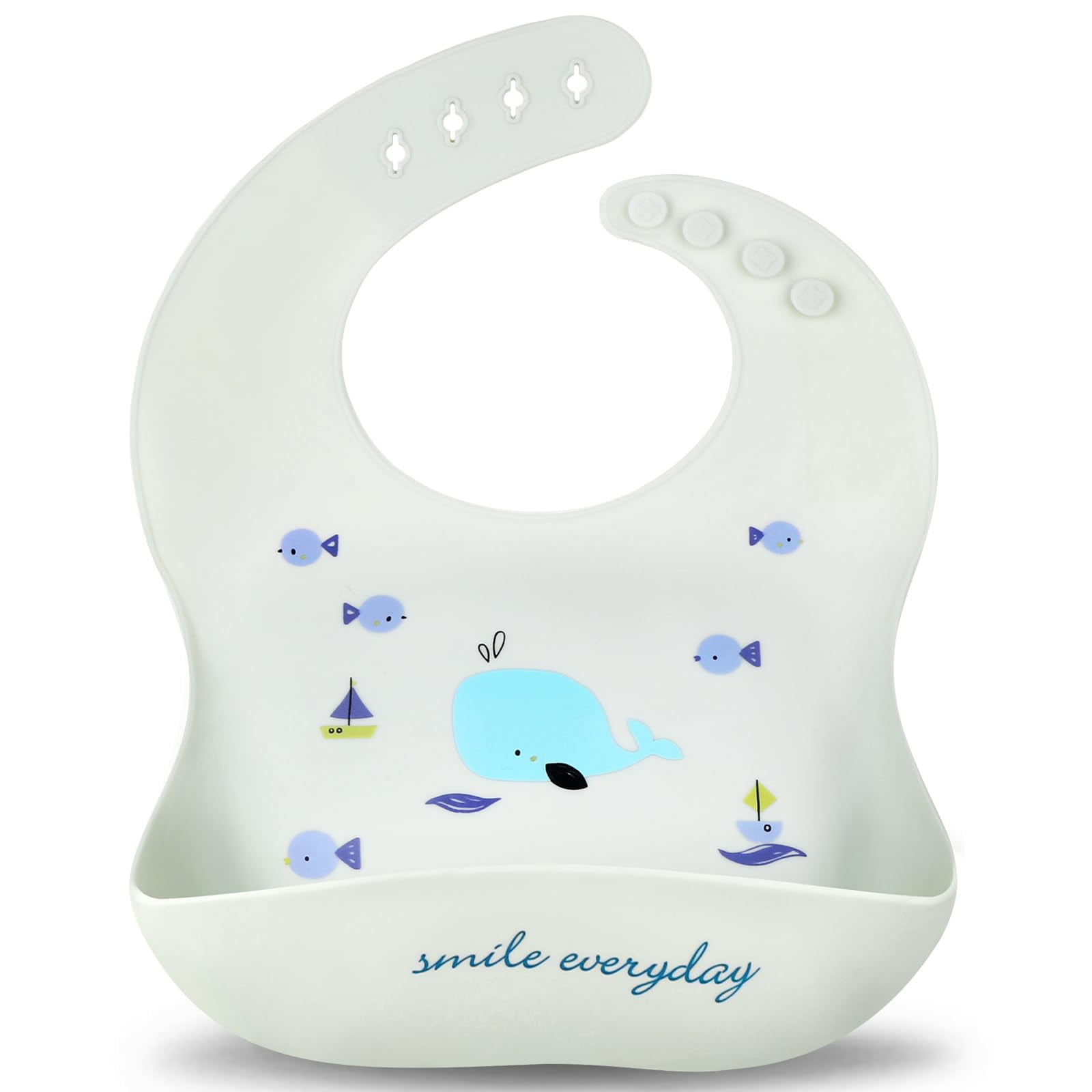 Accmor Silicone Baby Bibs, Waterproof Soft Bibs for Baby Girls Boys ...