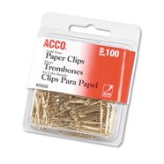 ACCO Large Size Jumbo Paper Clips, Smooth Finish, Silver, 100 Clips Per ...