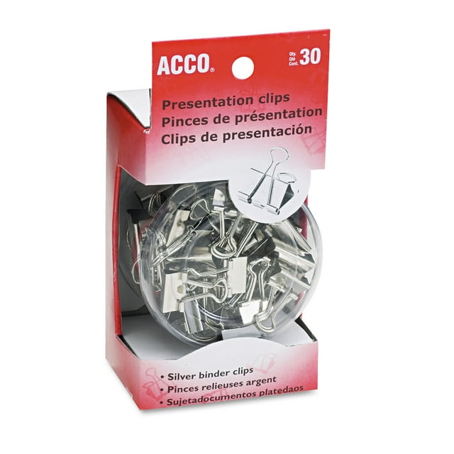 Acco, ACC71138, Smooth Finish Presentation Clips, 1 / Pack - Walmart.com