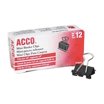 ACCO Small Binder Clips, Black, 12 Count (A7072020) - Walmart.com