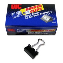 ACCO Small Binder Clips, Black, 12 Count (A7072020) - Walmart.com