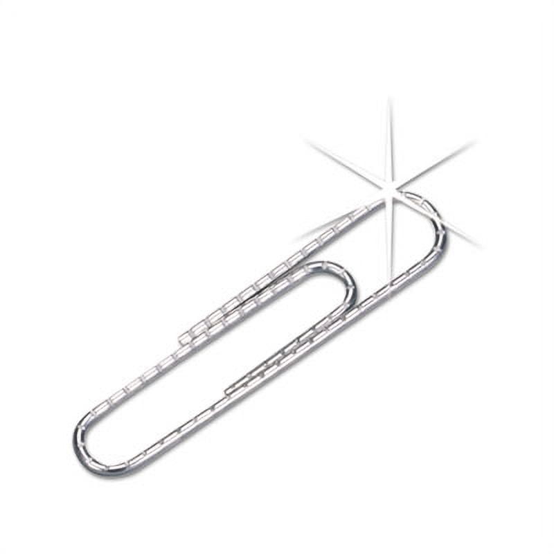 Acco Premium Heavy-Gauge Wire Paper Clips, #1, Nonskid, Silver, 100 ...