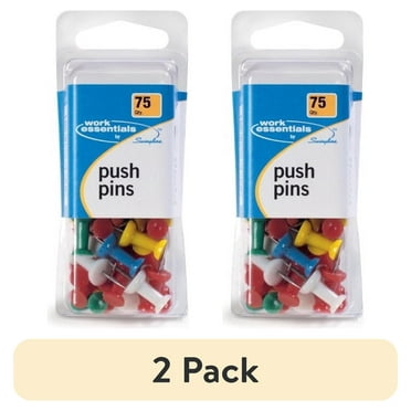 Officemate Push Pin Style Magnets, 10/Pack, Assorted Translucent Colors ...