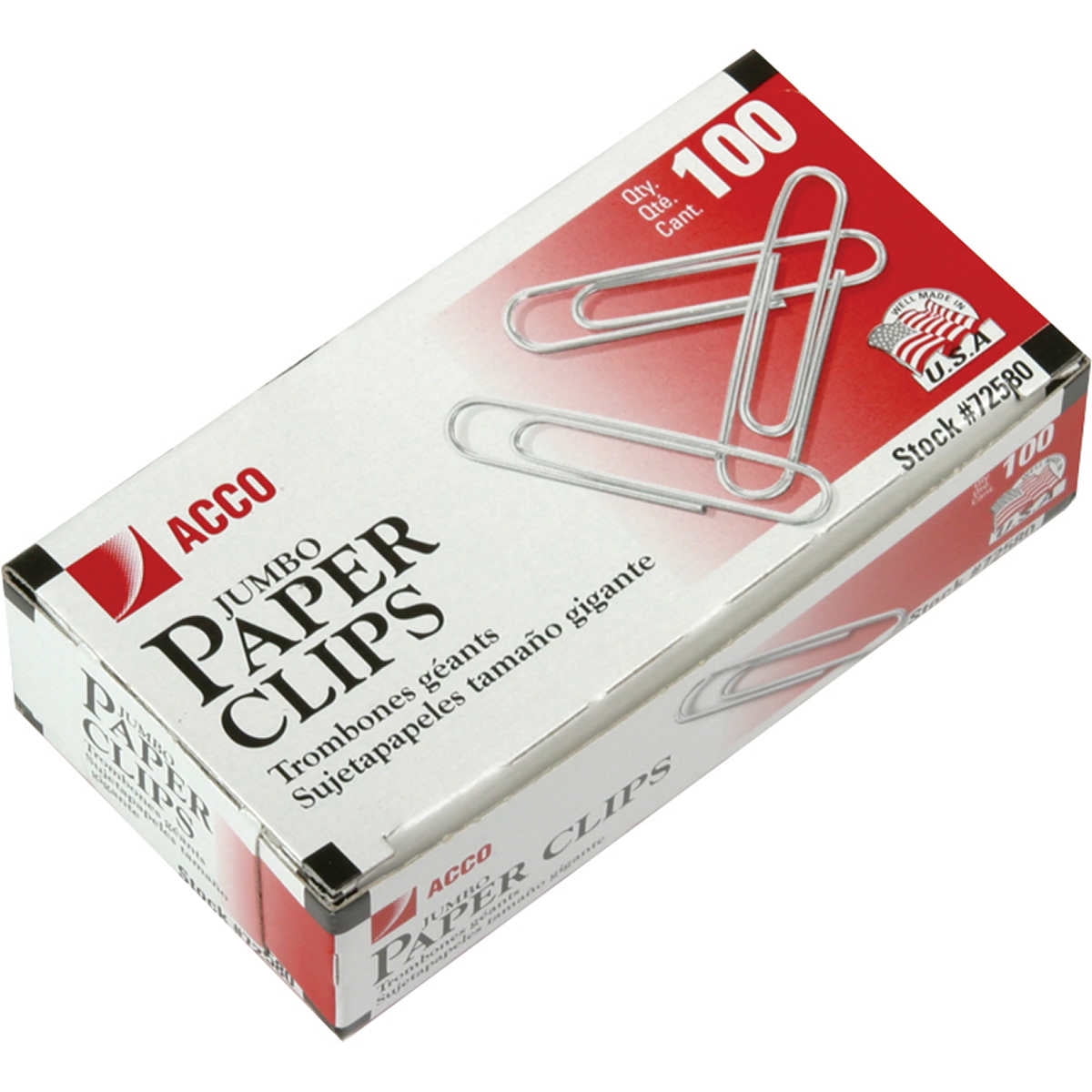 Acco Smooth Paper Clips, Jumbo, 10 packs of 100 - Walmart.com