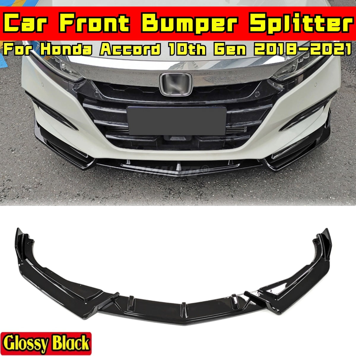 Accord Bumper Guard Matte Black Combat Style Rear Bumper Diffuser Body ...