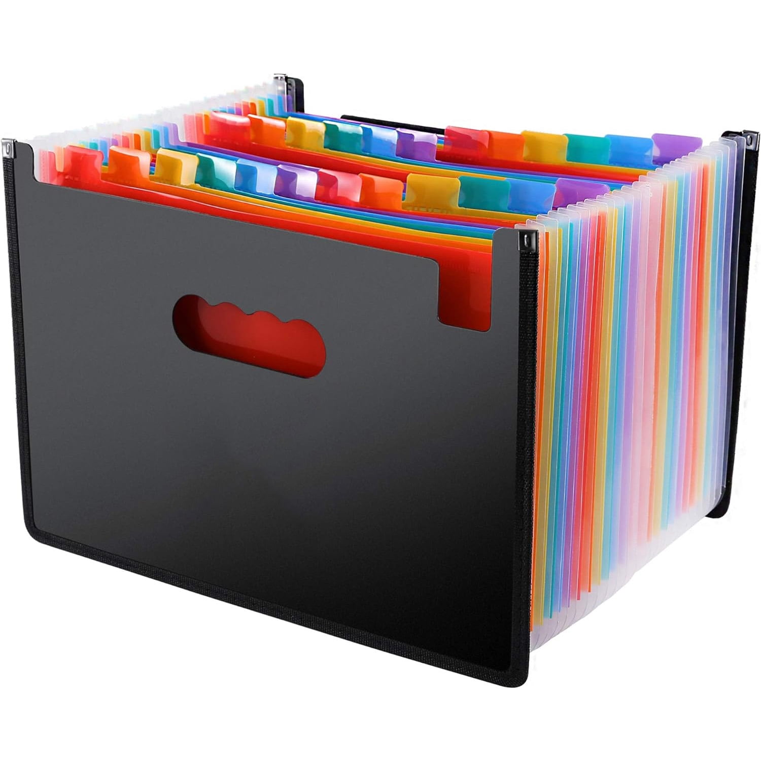 Accordian File Organizer, 24 Pockets Expanding File Folders, Portable ...