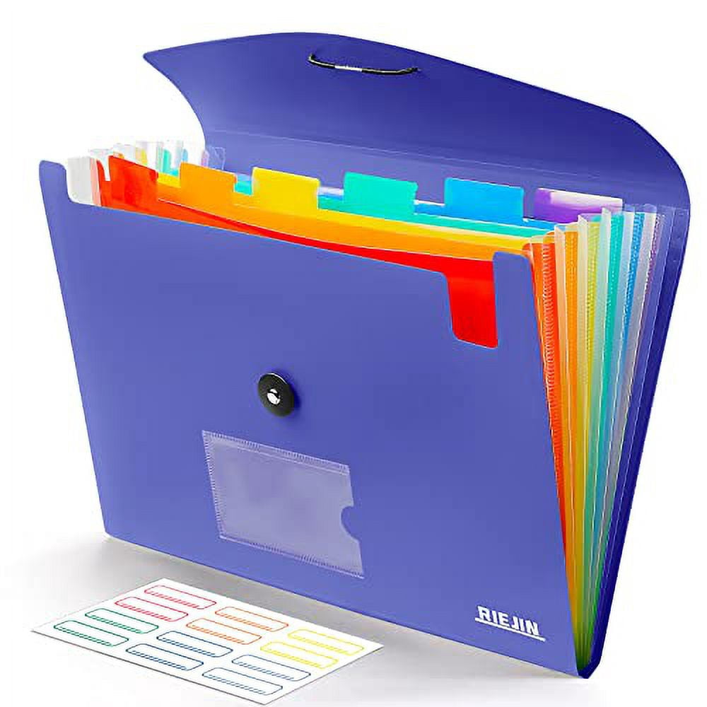 Accordian File Organizer 7 Pocket Expanding File Folder with Labels ...