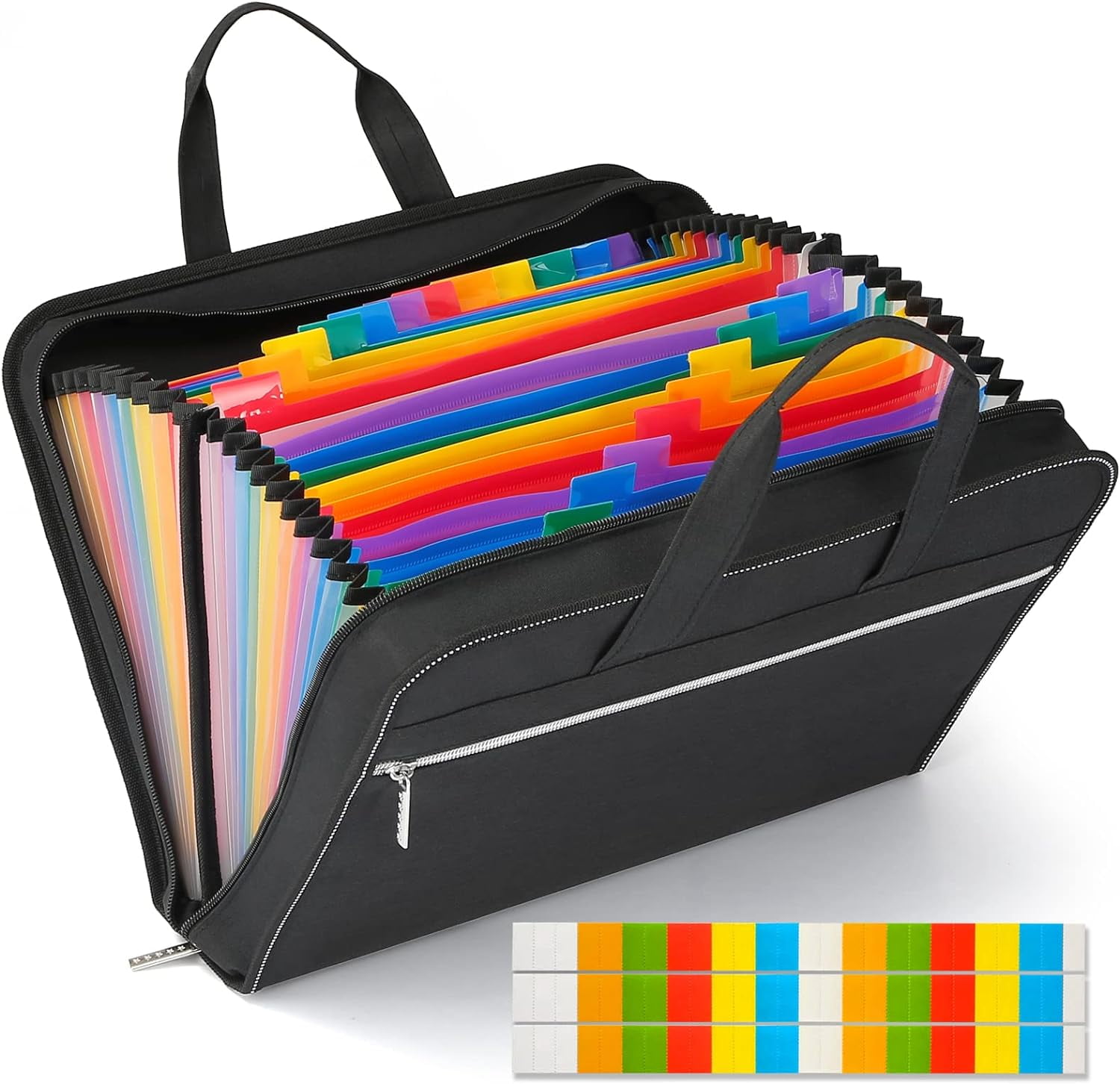 Accordian File Organizer with Handle,26 Pockets Expanding File Folder ...