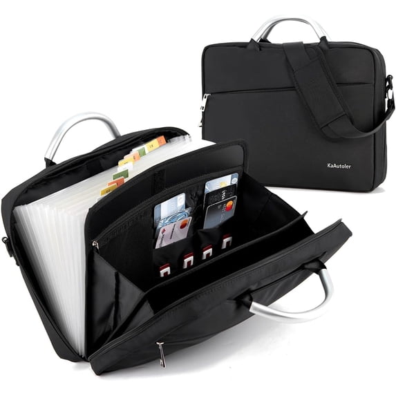 Accordian File Organizer with Handle,Folder with Zipper & Labels,12 ...