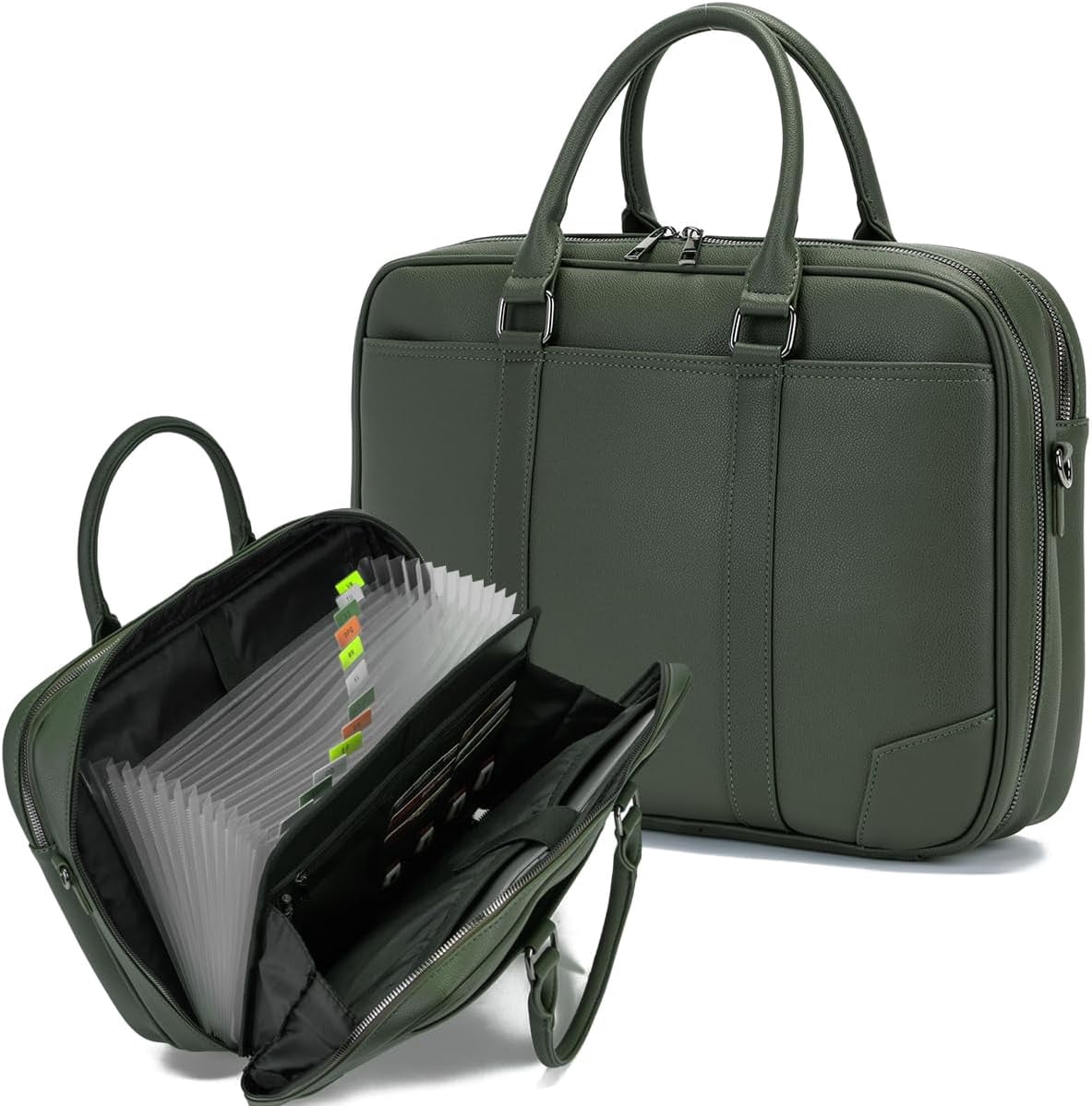 Accordian File Organizer with Handle,briefcase,15.6 in Laptop Bag ...