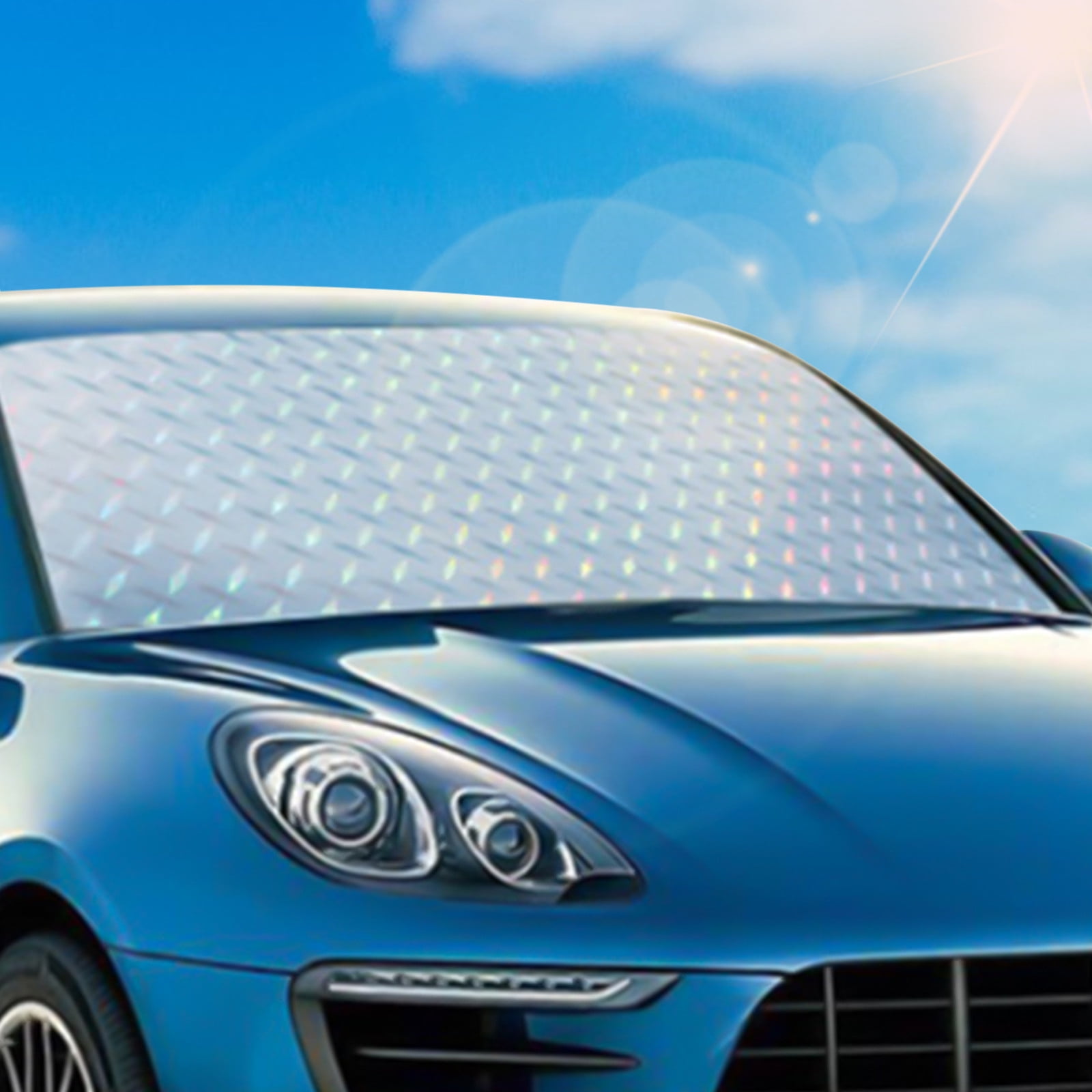 Accordion Car Sun Shade Windshield, Reflective Car Shade Front ...
