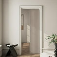 Accordion Closet Curtains with Tension Curtain Rods, Privacy Pleated ...