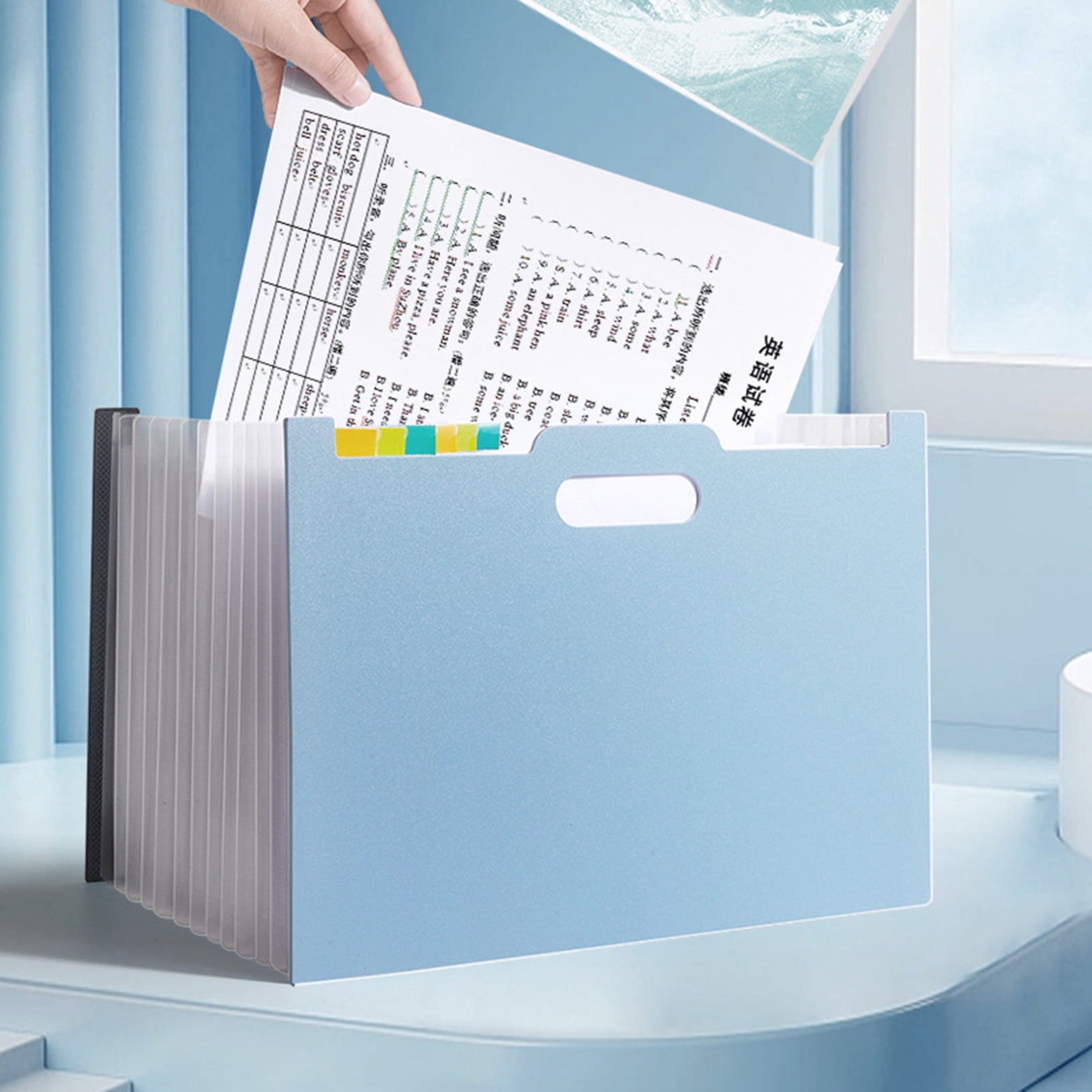 Accordion File Folder Expanding Vertical File Organizer 13 Pockets ...