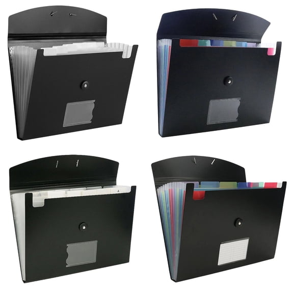 Accordion File Folder,Multi-Pocket Document Organizer,Elastic Buckle ...