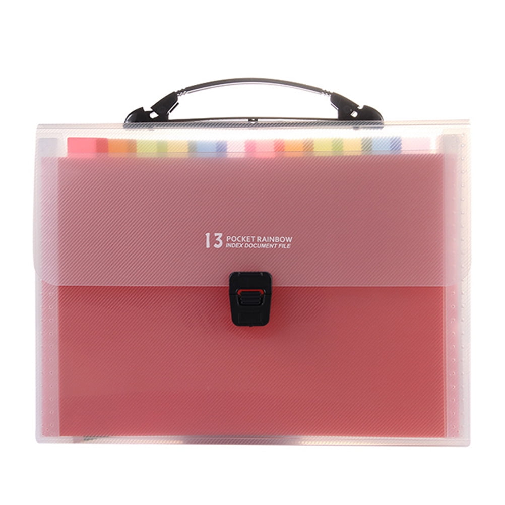 Accordion File Folder Portable Document Organizer Keeper Paper Filing ...